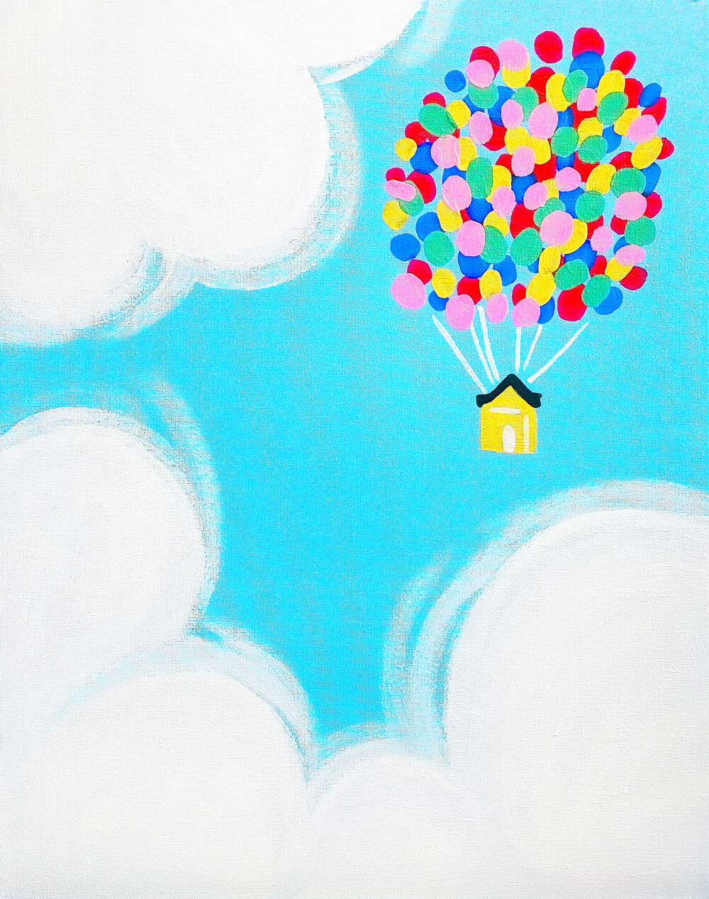 Up House Balloons Painting